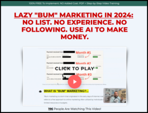 Lazy AI Bum Marketing 2024 Review & Bonus | Leveraging AI & Free Platforms For Fast Rankings ...